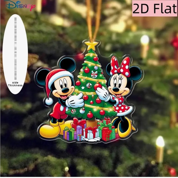 Disney | Holiday | Disney Mickey And Minnie Mouse 2d Acrylic Shaped ...